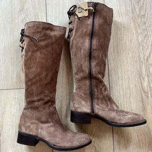 Born | Shoes | Born Cotto Suede Lace Up Back Tall Boots | Poshmark